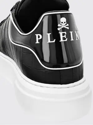 Philipp Plein Crocodile-effect Leather Lace-up Low-top Sneakers