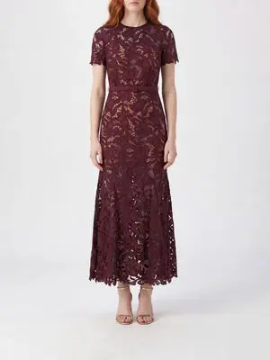 SELF-PORTRAIT A-line Lace Mini Dress With Belt - Red