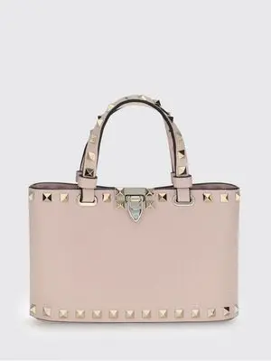Valentino Garavani Rockstud Grained Calf Leather Mini Handbag - Quartz