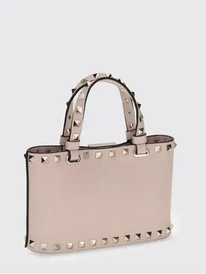 Valentino Garavani Rockstud Grained Calf Leather Mini Handbag - Quartz