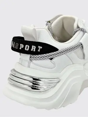 PLEIN SPORT Mesh Lace-up Low-top Sneakers With Branded Pull-tab