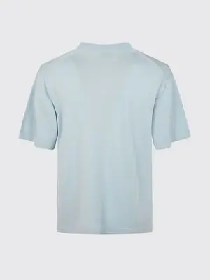 Kenzo Dropped Shoulder Pure Wool Logo T-shirt - Blue