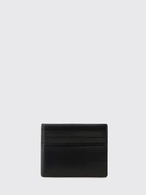 Versace Leather Card Holder With Medusa Plaque And Six Card Slots