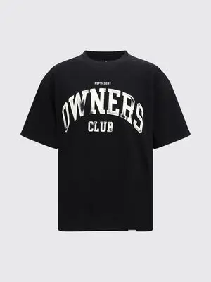 REPRESENT Vintage-style Cotton T-shirt With Printed Logo And Dropped Shoulders