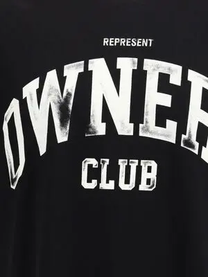 REPRESENT Vintage-style Cotton T-shirt With Printed Logo And Dropped Shoulders