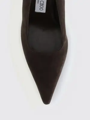 JIMMY CHOO Ixia Suede Pumps With High Teardrop Heel