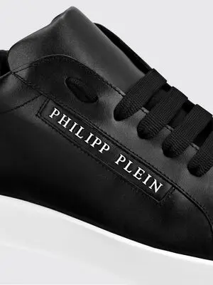 Philipp Plein Low-top Smooth Leather Sneakers With Side Lettering Logo