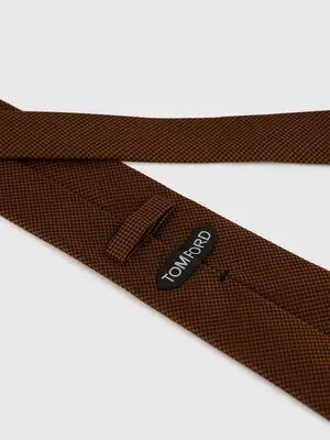 TOM FORD Bi-abstract Pure Mulberry Silk Neck Tie - Brown