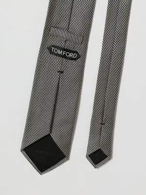 TOM FORD Classic Tie In Pure Mulberry Silk With A Bi Abstract Pattern