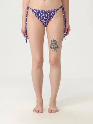 KAMPOS Bikini Bottom With Seahorse Print And Side Ties - Navy