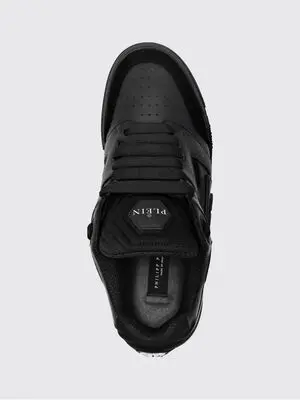 Philipp Plein Phantom Street Leather And Suede Sneakers - Black