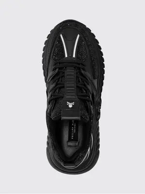 Philipp Plein Embellished Leather Low-top Sneakers - Black
