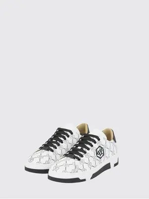 Philipp Plein Embellished Leather Low-top Sneakers - Black 1
