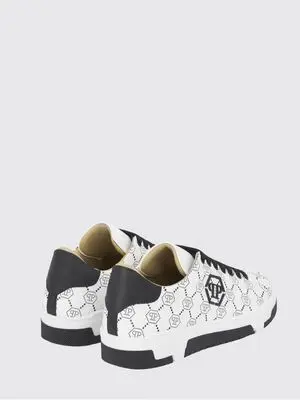 Philipp Plein Embellished Leather Low-top Sneakers - Black 1