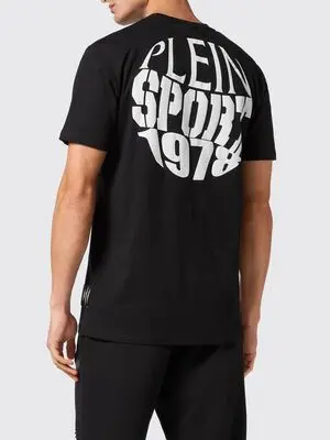 PLEIN SPORT Slim Fit Cotton T-shirt With Front Logo Print - White 1