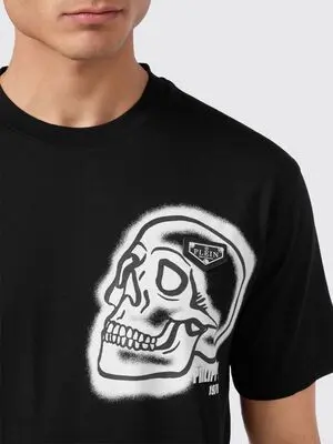 Philipp Plein Skull Print Cotton T-shirt With Logo