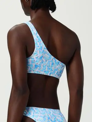 KAMPOS One Shoulder Bikini Top With Seahorse Print