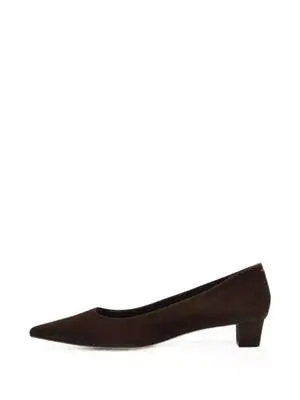 AeydĒ Judi Pointed-toe Suede Pumps - Brown