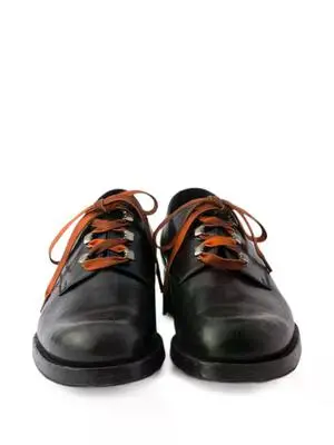 Prada Antiqued Leather Lace-up Shoes