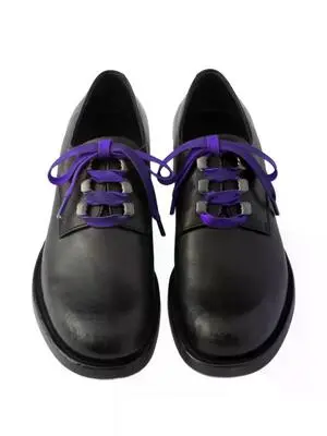 Prada Antiqued Leather Lace-up Shoes