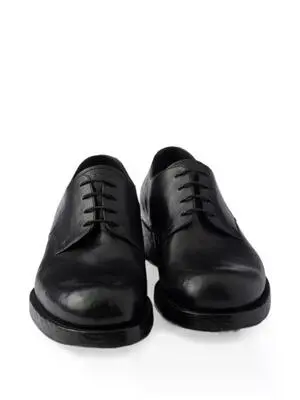 Prada Antiqued Leather Lace-up Derby Shoes