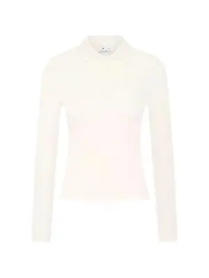 The Upside Cruz Ribbed-knit Polo Shirt