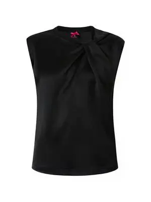 Pinko Sleeveless Satin Blouse - Black