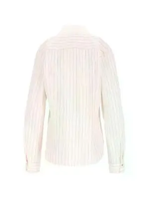 FORTE_FORTE Striped Club Collar Shirt
