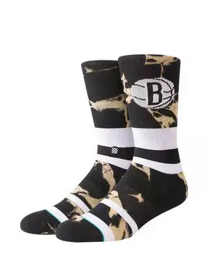 Stance Brooklyn Nets Tie-dye Crew Socks - Black