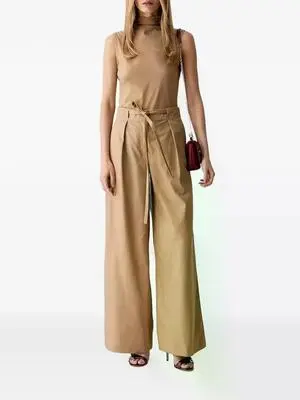 Karl Lagerfeld Belted Pleated Trousers