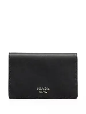 Prada Antiqued Leather Card Holder