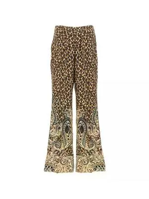 Etro Leopard-print Trousers - Brown