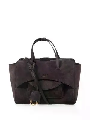HIDESINS Suede Logo-print Tote Bag
