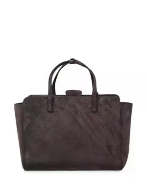 HIDESINS Suede Logo-print Tote Bag