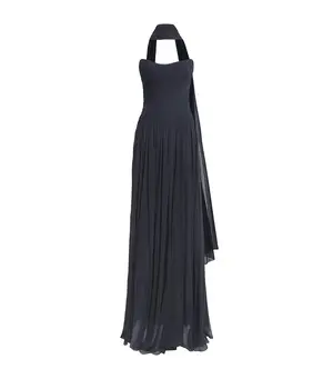 Monique Lhuillier Silk Chiffon Gown