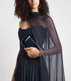 Monique Lhuillier Silk Chiffon Gown