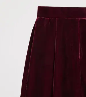Valentino Garavani Velvet Wide-leg Trousers