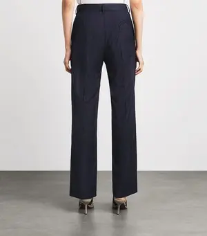 BLAZÉ MILANO Virgin Wool Check Lundy Tailored Trousers