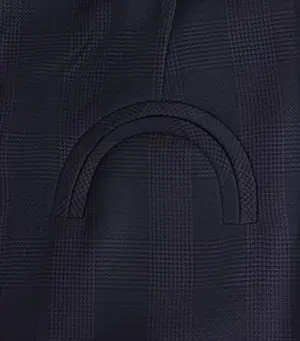 BLAZÉ MILANO Virgin Wool Check Lundy Tailored Trousers