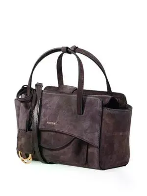 HIDESINS Suede Logo-lettering Tote Bag