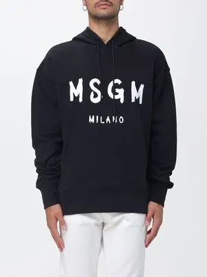 MSGM Graphic Logo Hoodie - Black