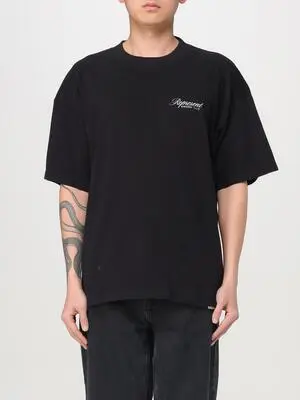 REPRESENT Relaxed Fit Cotton T-shirt With Back Logo - Black