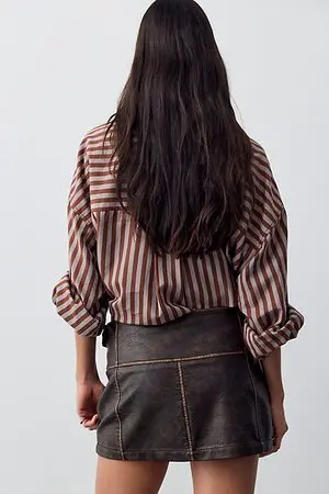 We The Free Suki Vegan Leather Micro Skirt