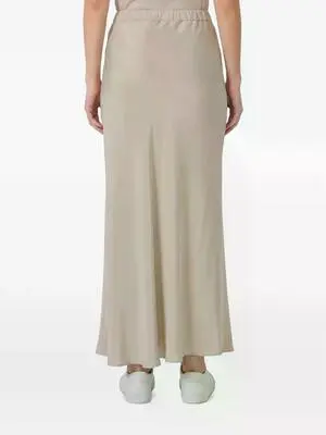 Max Mara M Monogram Silk Maxi Skirt