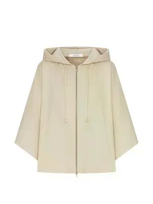 Max Mara Technical Cotton Jersey Boxy Sweater With Drawstring Hood