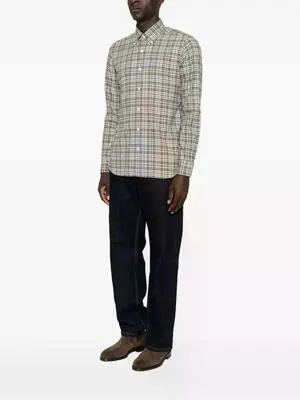 BARBA NAPOLI Check-pattern Button-down Shirt
