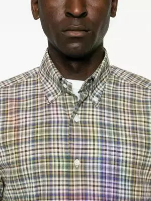 BARBA NAPOLI Check-pattern Button-down Shirt
