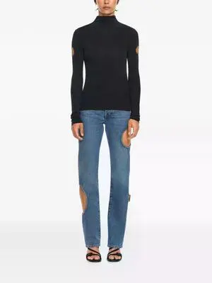Off-White Cupro Rib Meteor Long Sleeve Top