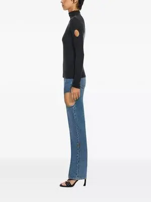 Off-White Cupro Rib Meteor Long Sleeve Top