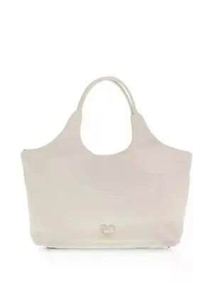 Moschino Logo-plaque Tote Bag - Neutrals
